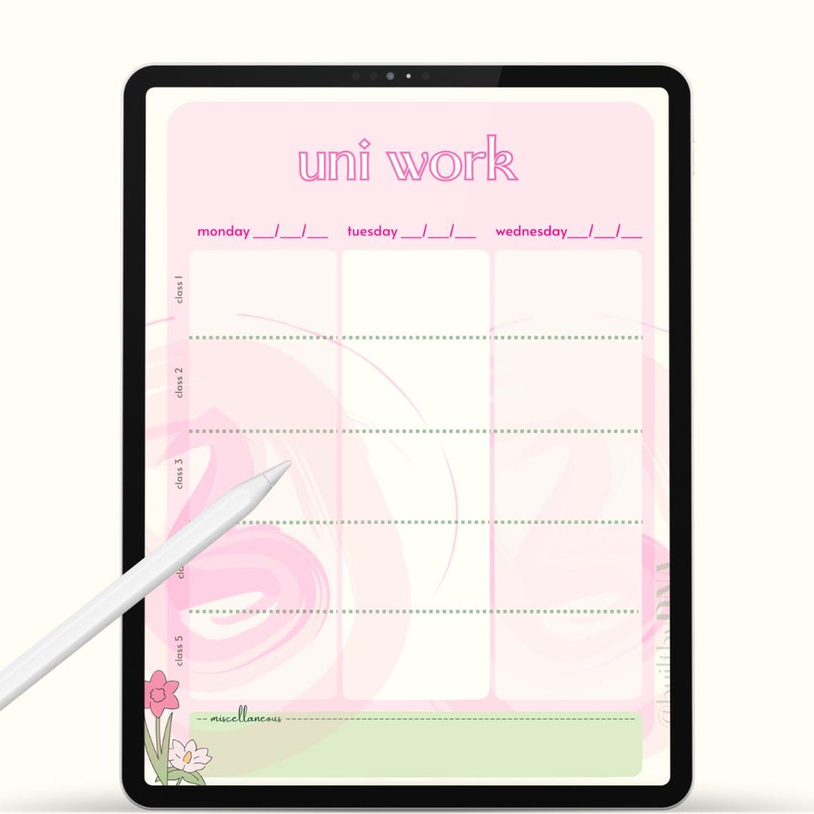 Blush & Ivy Academic Planner Pages | Personalized Study Organizer - Etsy