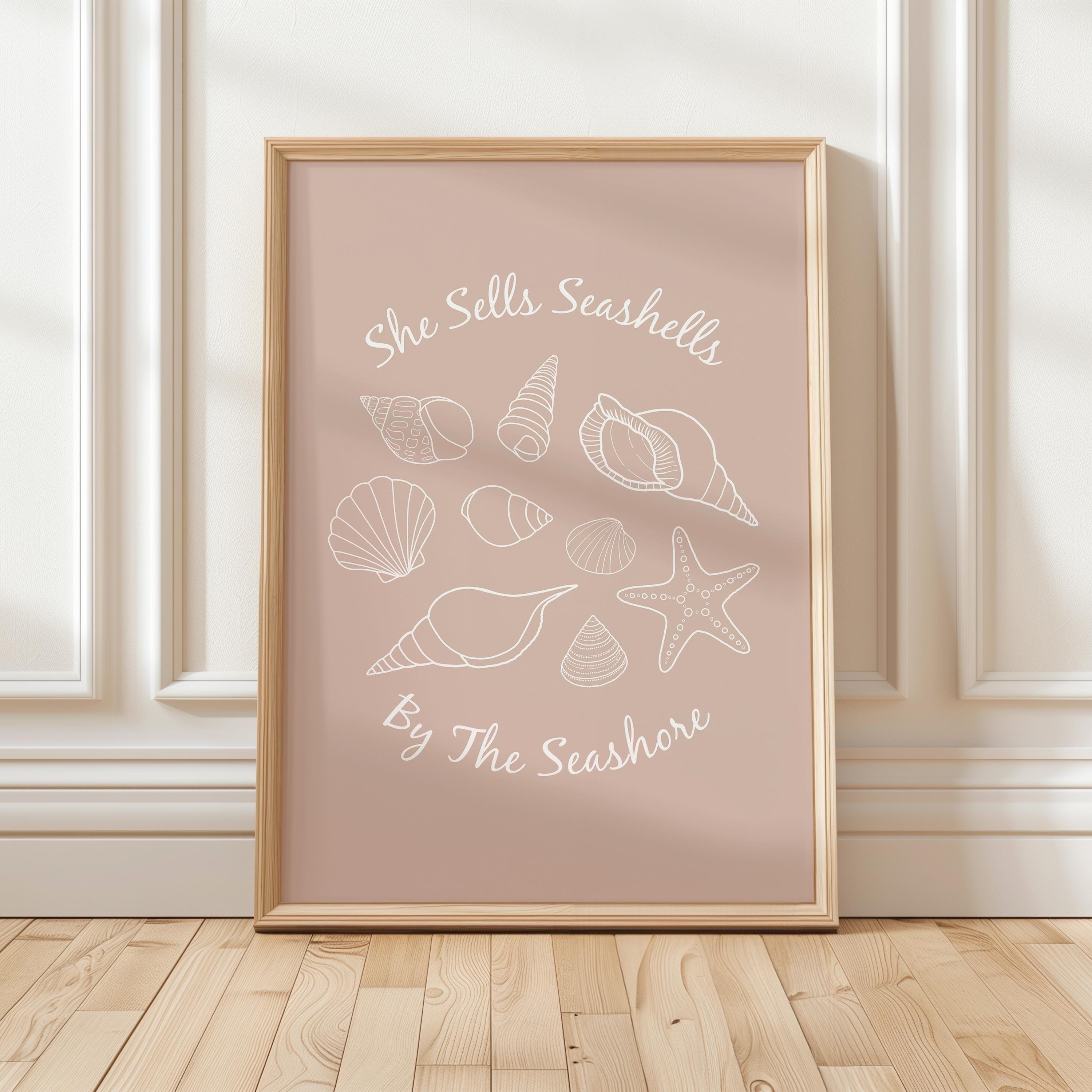 She Sells Seashells by the Seashore, Girls Dusty Pink Nursery Decor ...