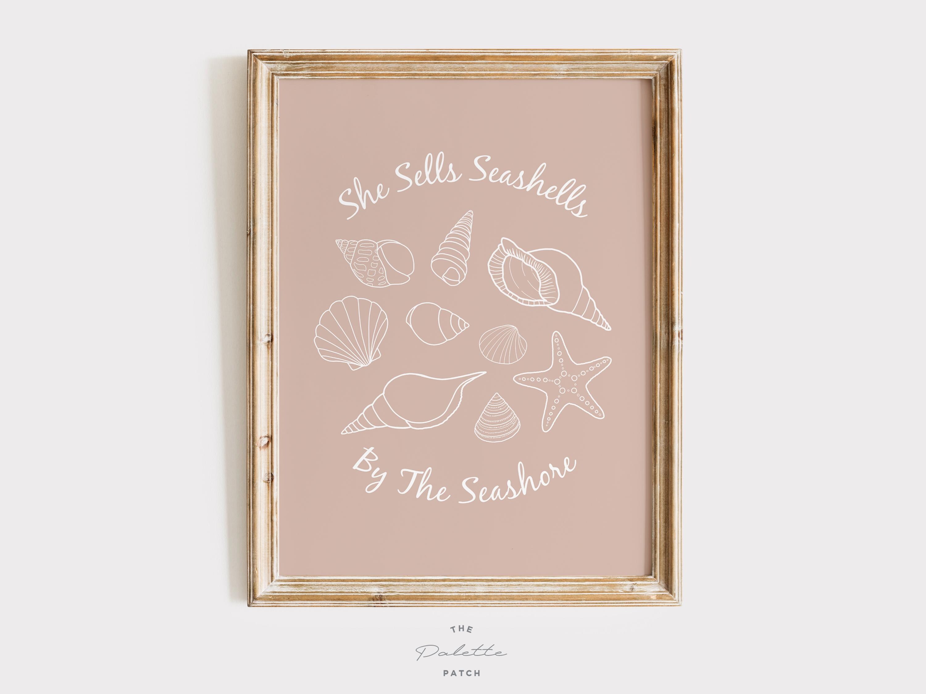 She Sells Seashells by the Seashore, Girls Dusty Pink Nursery Decor ...