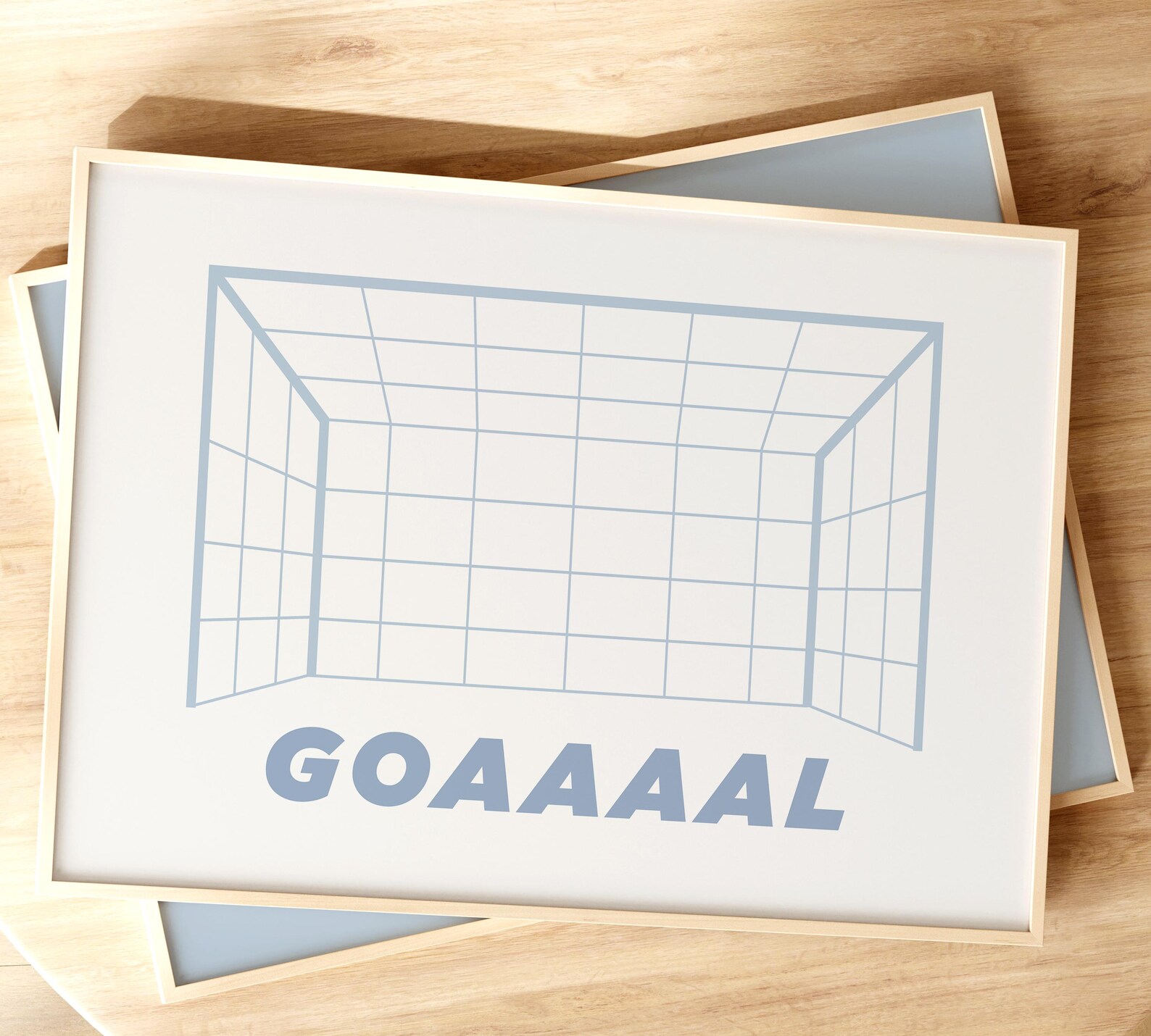Set of 5 Soccer Printable Wall Art, Blue Soccer Theme Gallery Wall ...