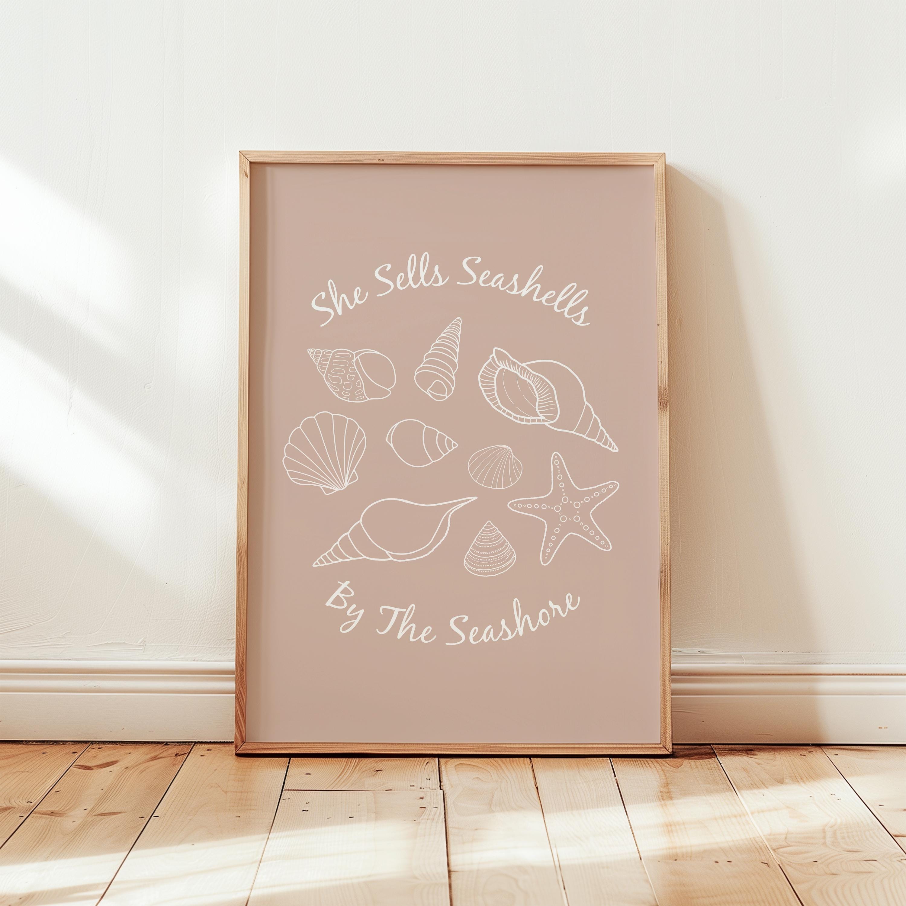 She Sells Seashells by the Seashore, Girls Dusty Pink Nursery Decor ...