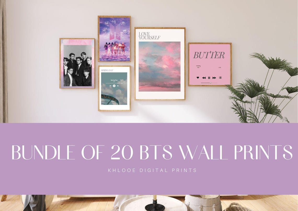 Bts Mega Bundle Poster, Subtle Kpop Decoir ,bts Aesthetic Merch ...