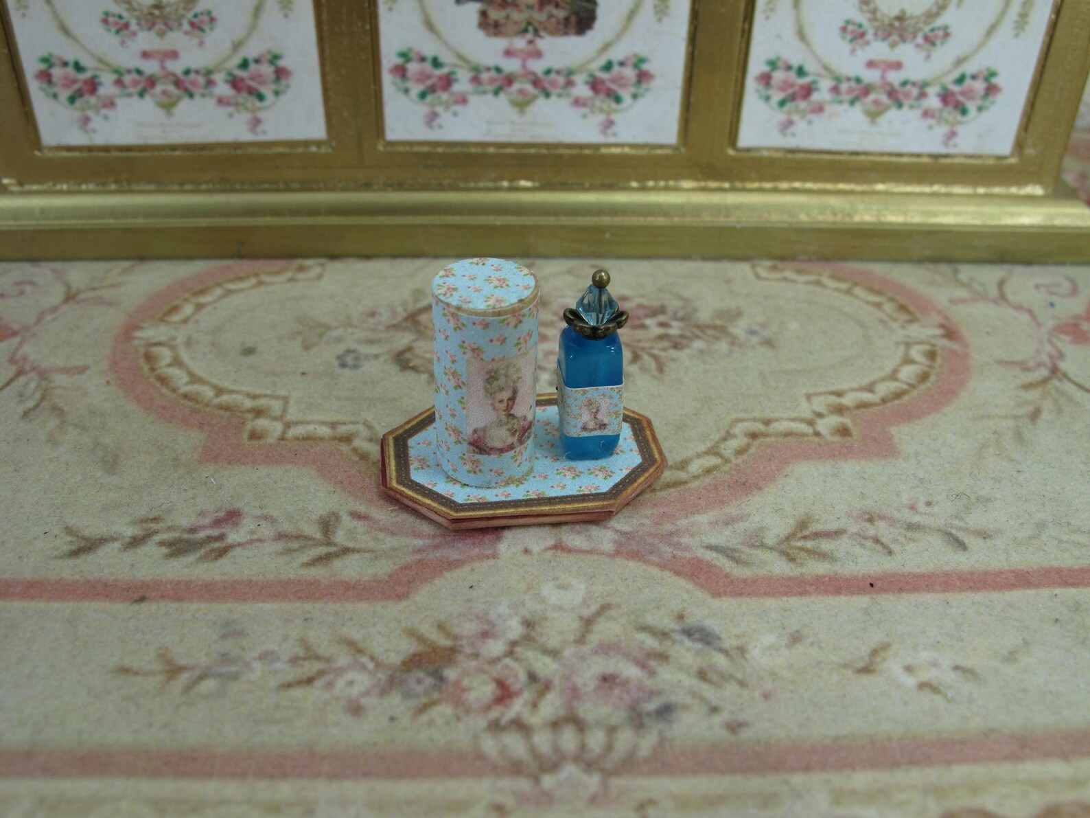 OOAK Miniature Perfume Tray Ladys Vanity ,display Stand French Inspired ...