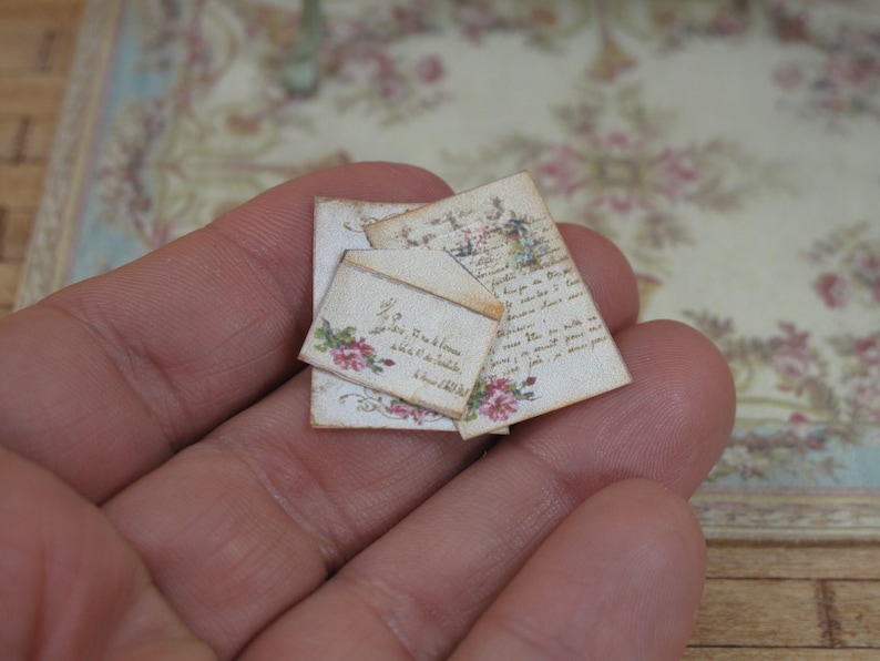 Miniature Letter Lady Romantic Desk Set Envelope Vintage Mail Antique ...