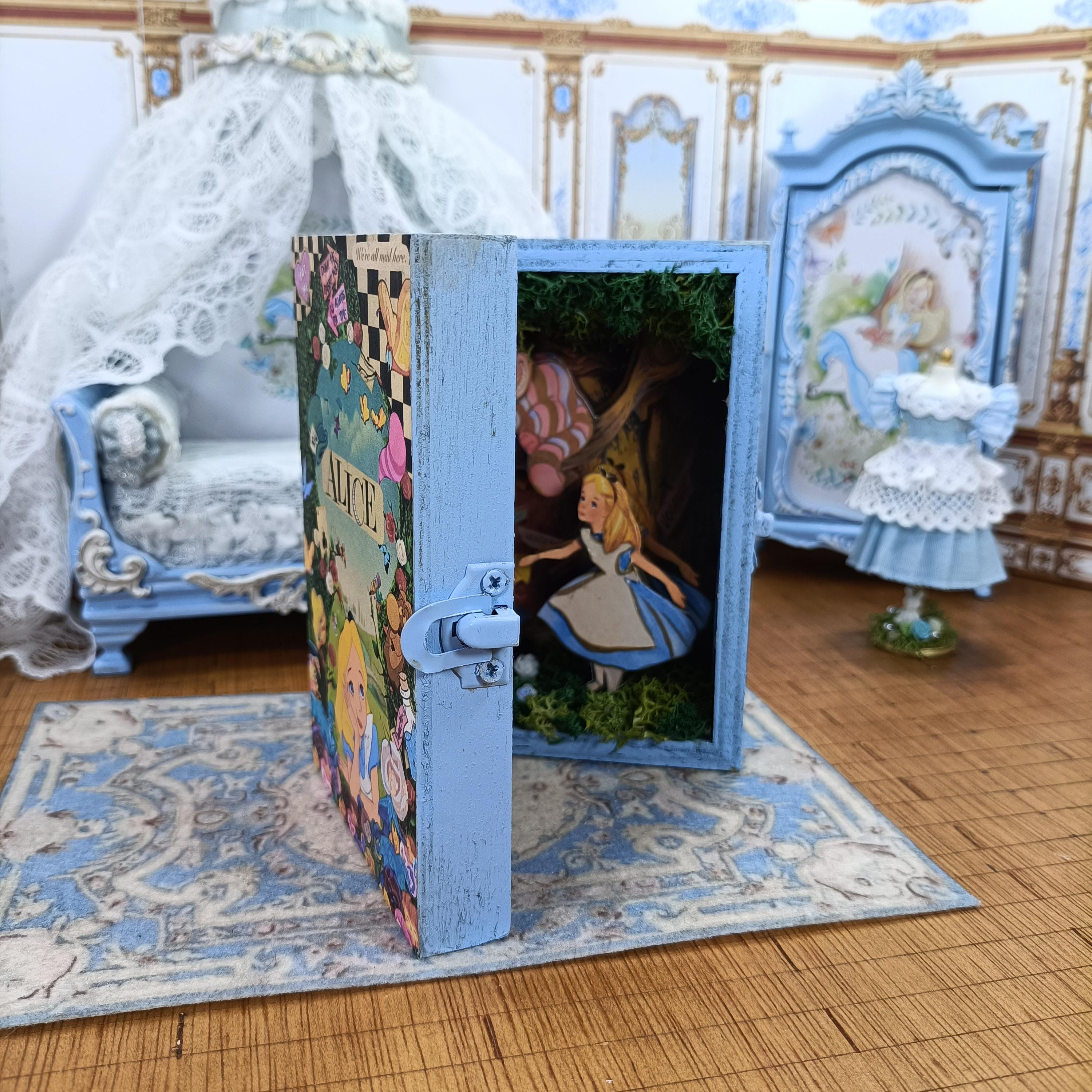 Alice in Won Derland Miniature Diorama Trunk. 1:12 Scale Handmade ...