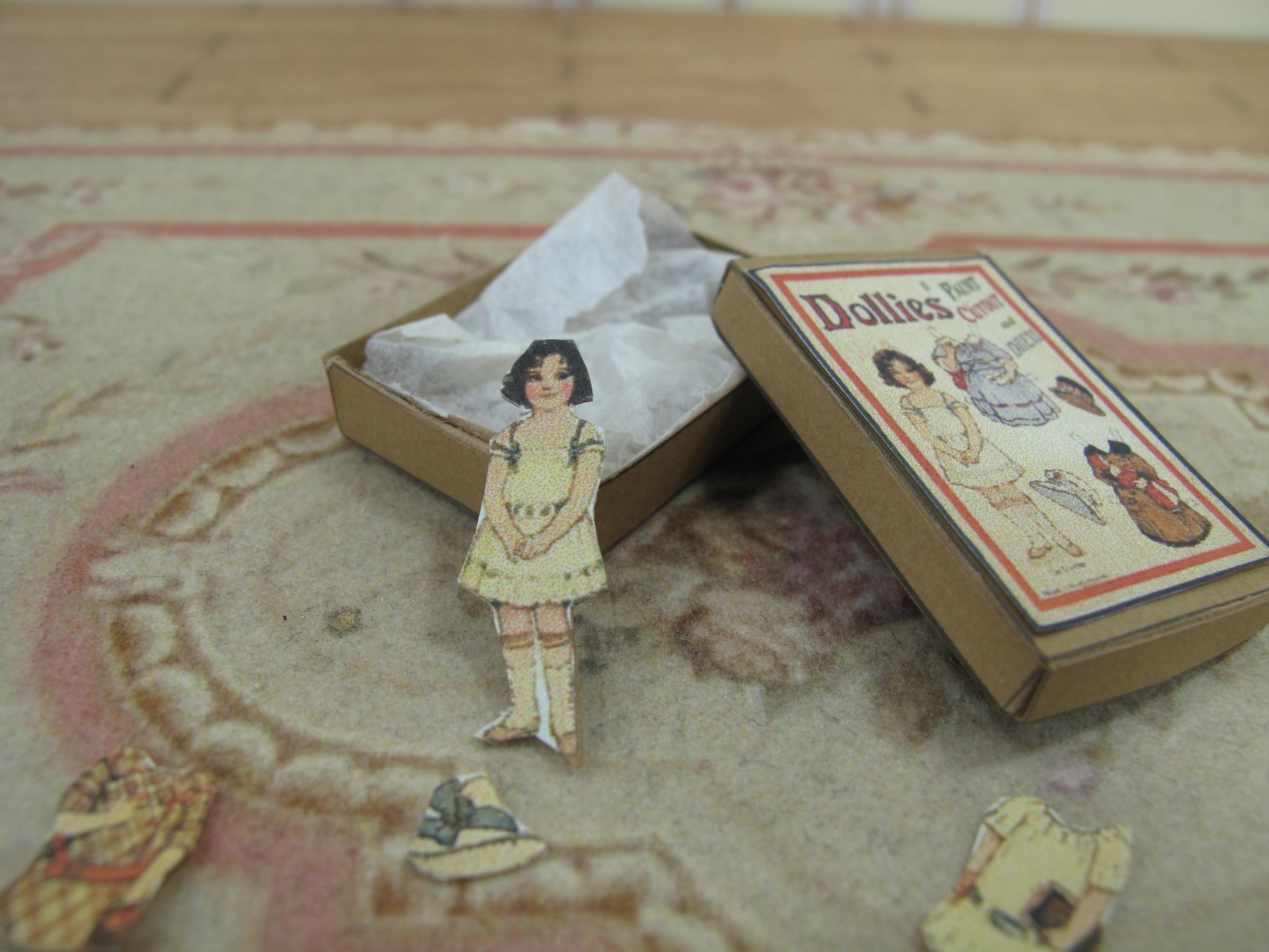 NEW 1:12 Miniature Paper Doll. German Paper Dolls Box Toy Vintage Paper ...