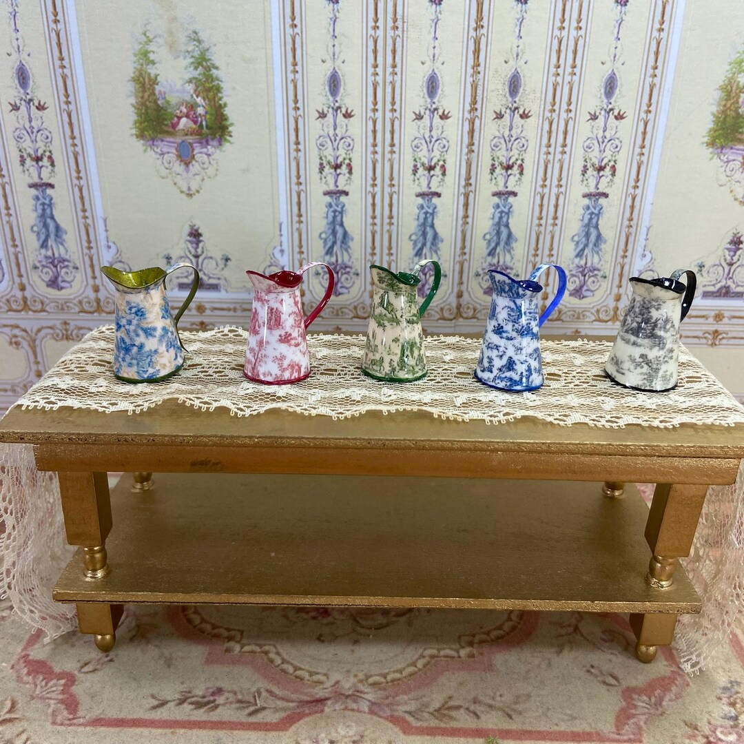 Dollhouse Toile De Jouy French Pitcher. 1:12 Perfumery Jug Dollhouse ...