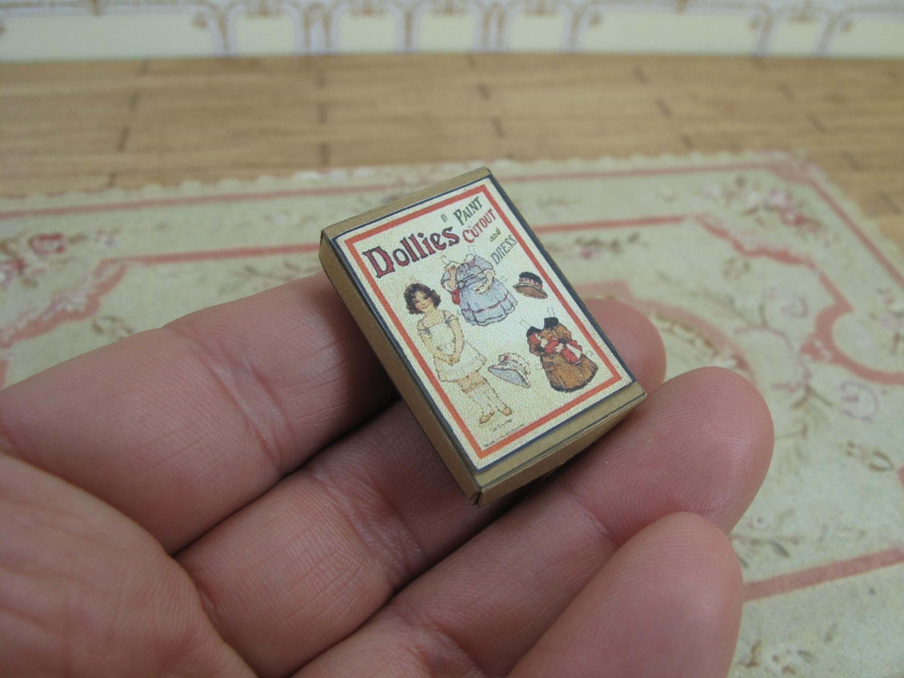NEW 1:12 Miniature Paper Doll. German Paper Dolls Box Toy Vintage Paper ...