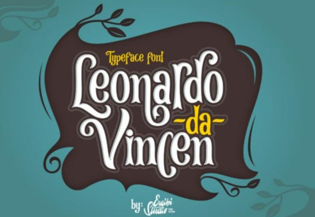 Leonardo Da Vincen Font, Cricut Fonts, Script Font, Casual Font, Modern ...