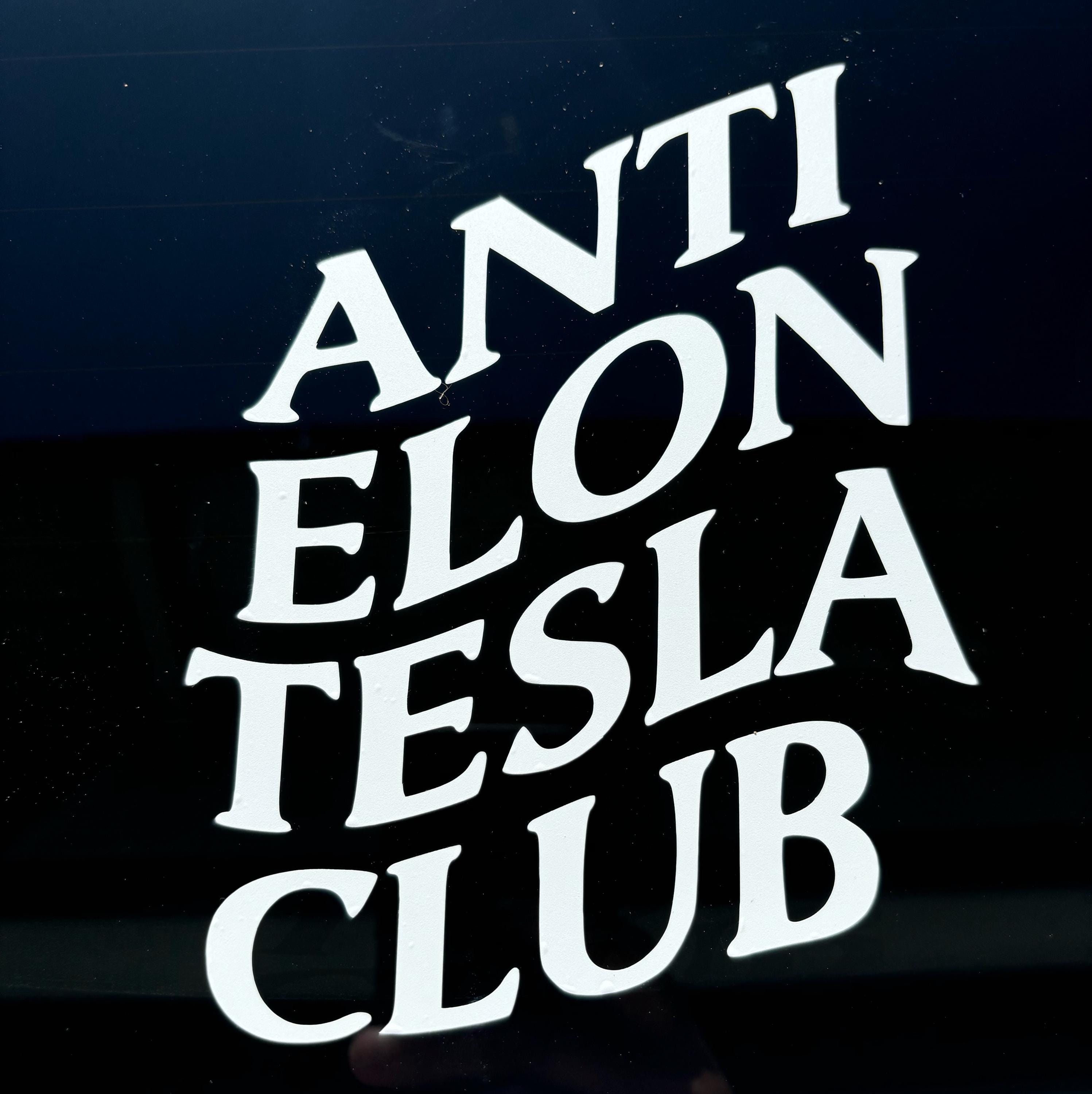 Anti Elon Tesla Club DECAL - Etsy
