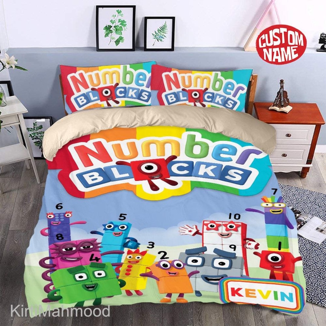 Numberblocks Custom Name Bedding Set, Number Blocks Bedding ...