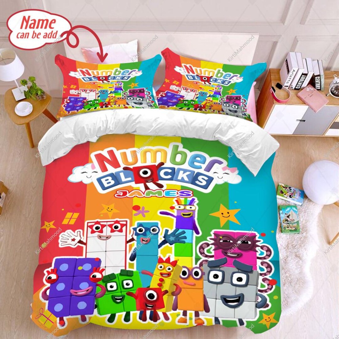 Personalized Numberblocks Duvet Cover and Pillowcase, Numberblocks ...