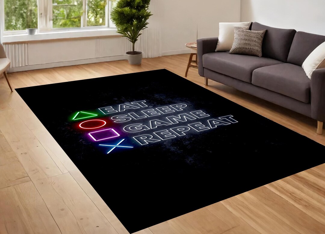 Rugs for Gaming Room, Popular İconic Rug, Teen Room Rug, Cool Rug ...