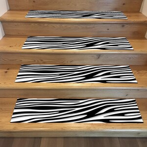 Zebra Stair Mat, Zebra Rug, Zebra Pattern Rug, Colorful Stair Rug ...