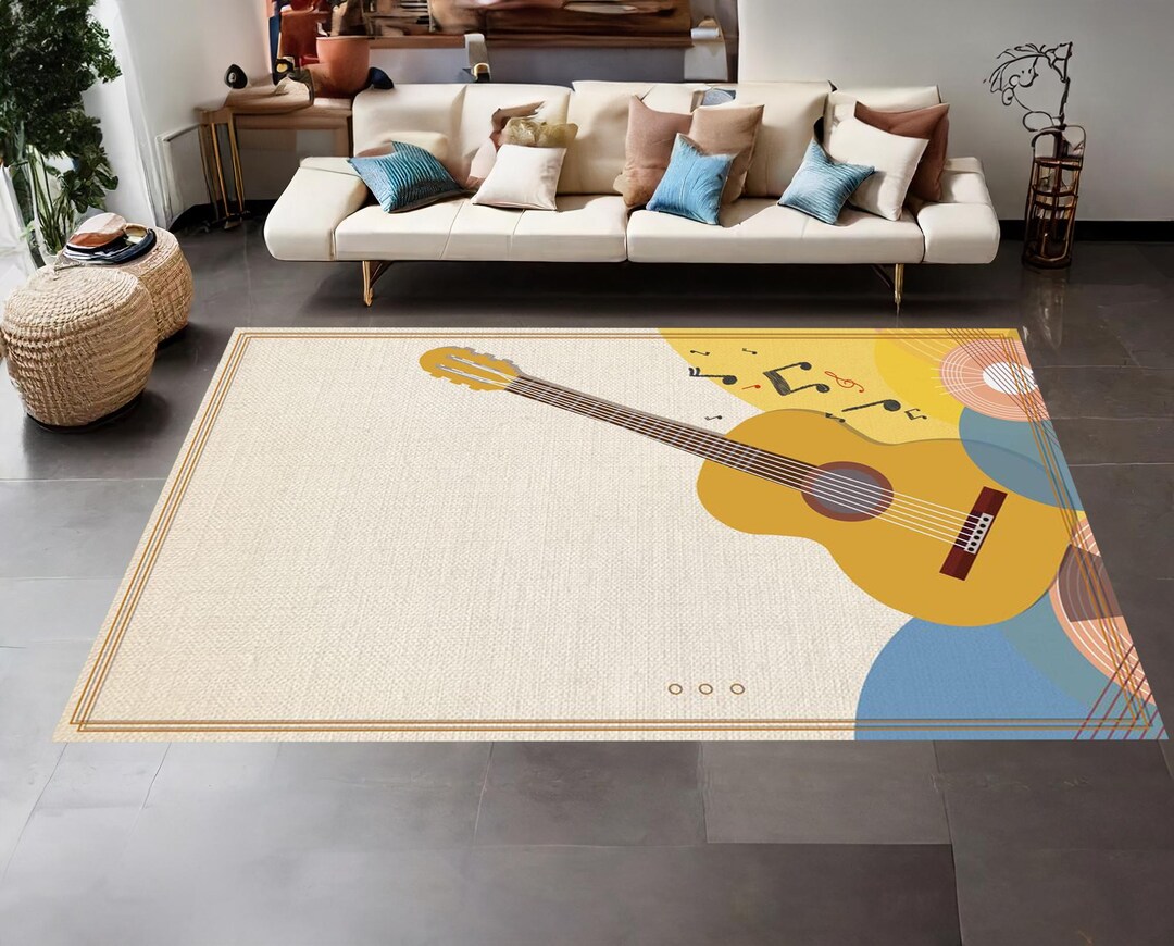 Guitar Rug,rugs for Music Room, Instrument Rug, Music Rug, Rugs for ...