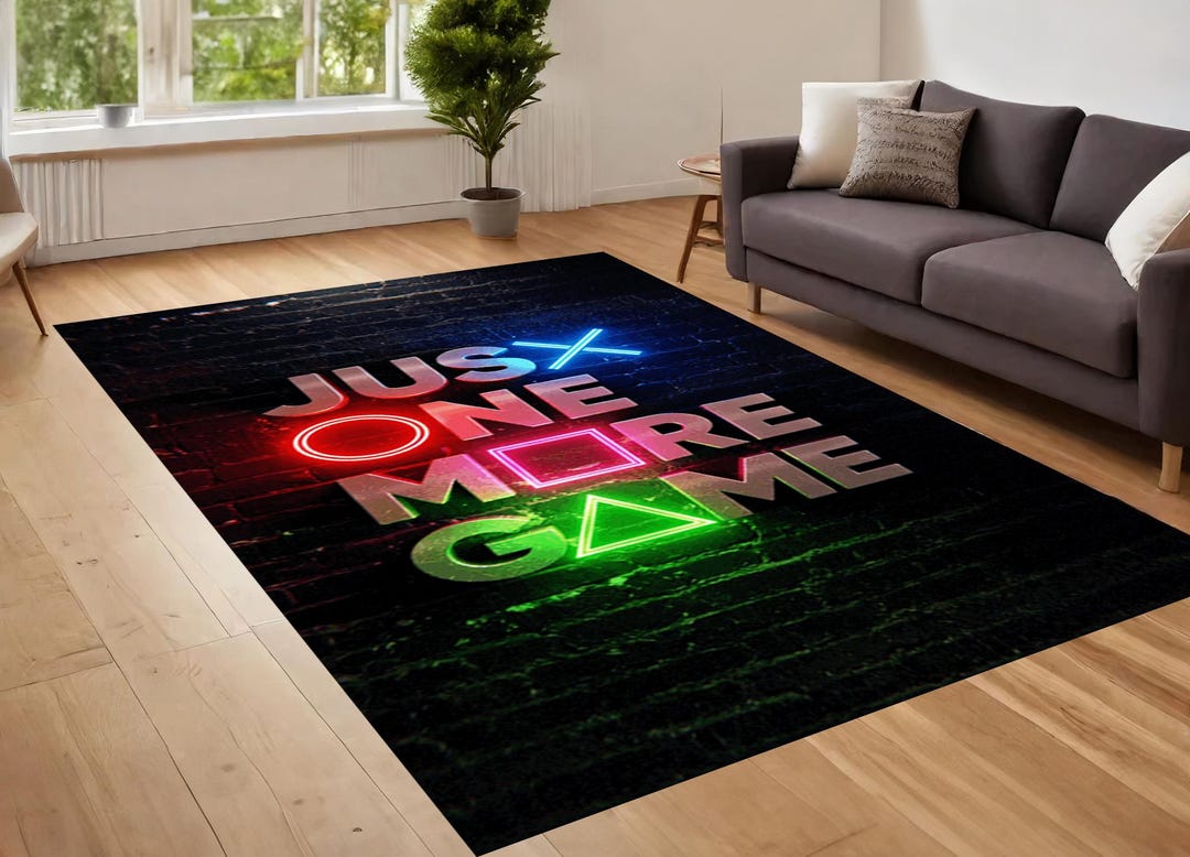 Rugs for Gaming Room, Popular İconic Rug, Teen Room Rug, Cool Rug ...