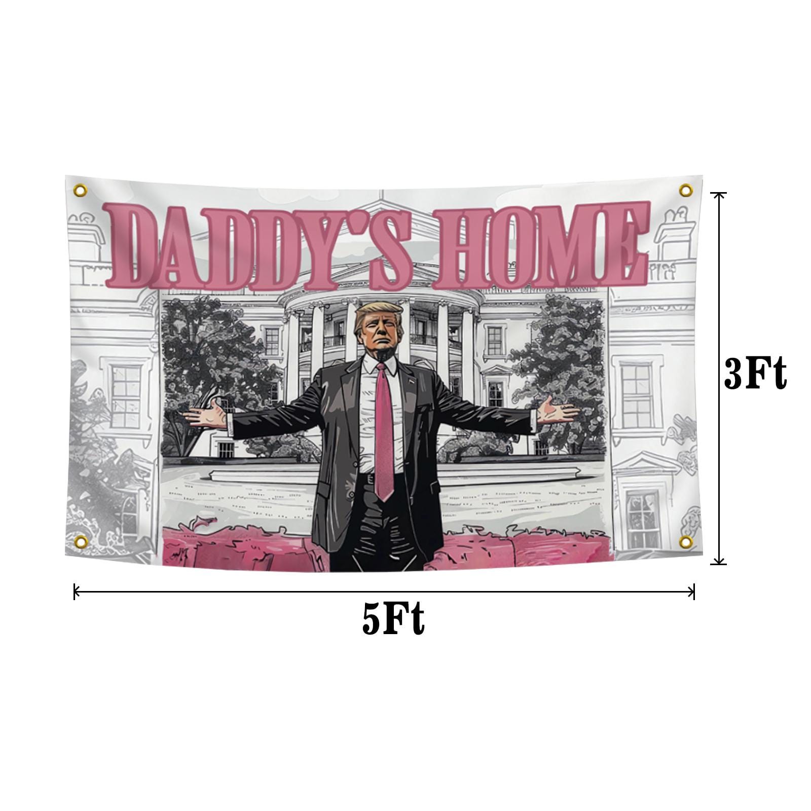 TRUMP White House DADDY'S HOME Flag 3x5 Ft Tapestry Decor - Etsy
