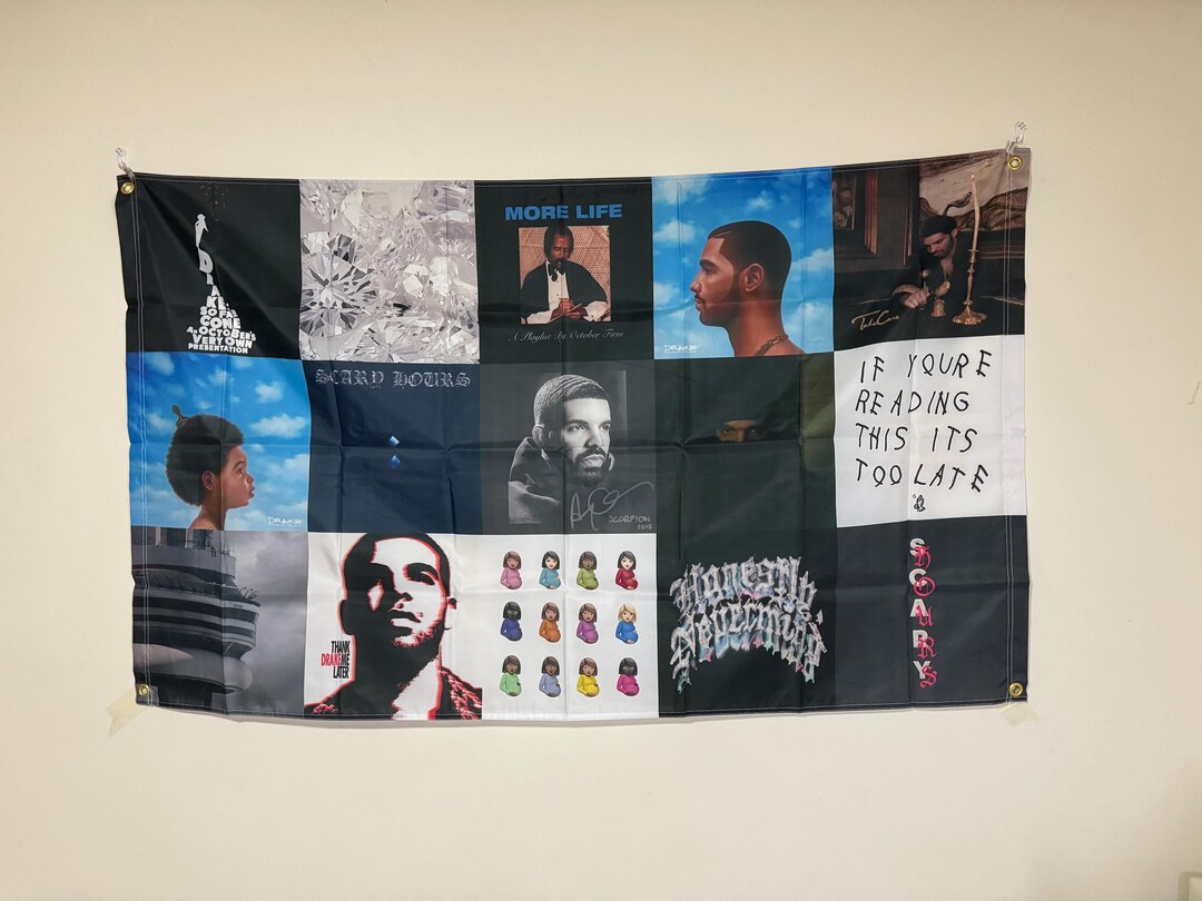 Drak-e Music Flag3x5ft Rapper Tapestry Collage Tapestry Wall Hanging ...