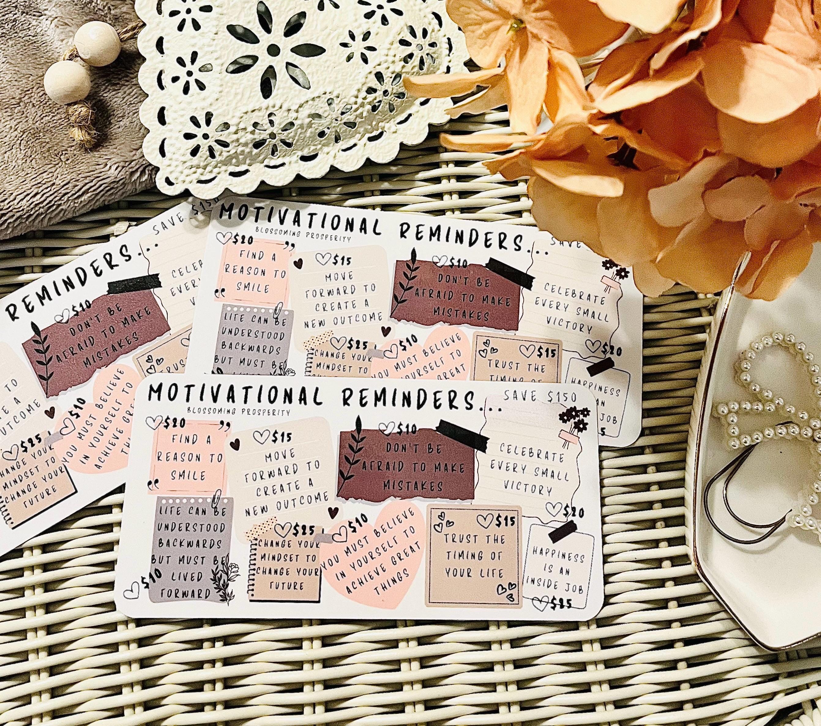 Motivational Reminders Savings Tracker - Etsy