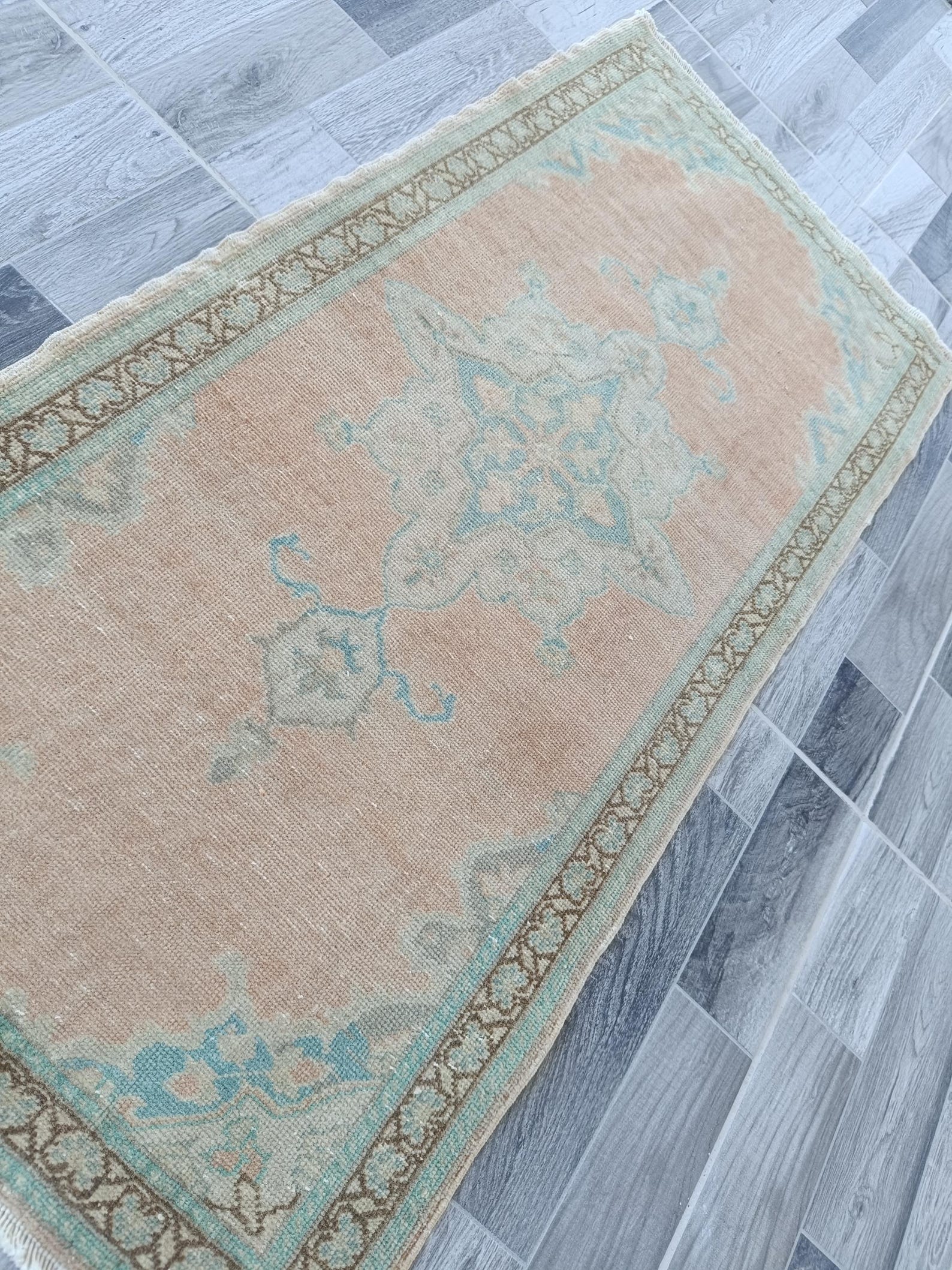 2x4 Rug,2x4 Salmon Green,rug 2x4 Rug, Oushak Small Rug,2x4 Vintage Rug ...