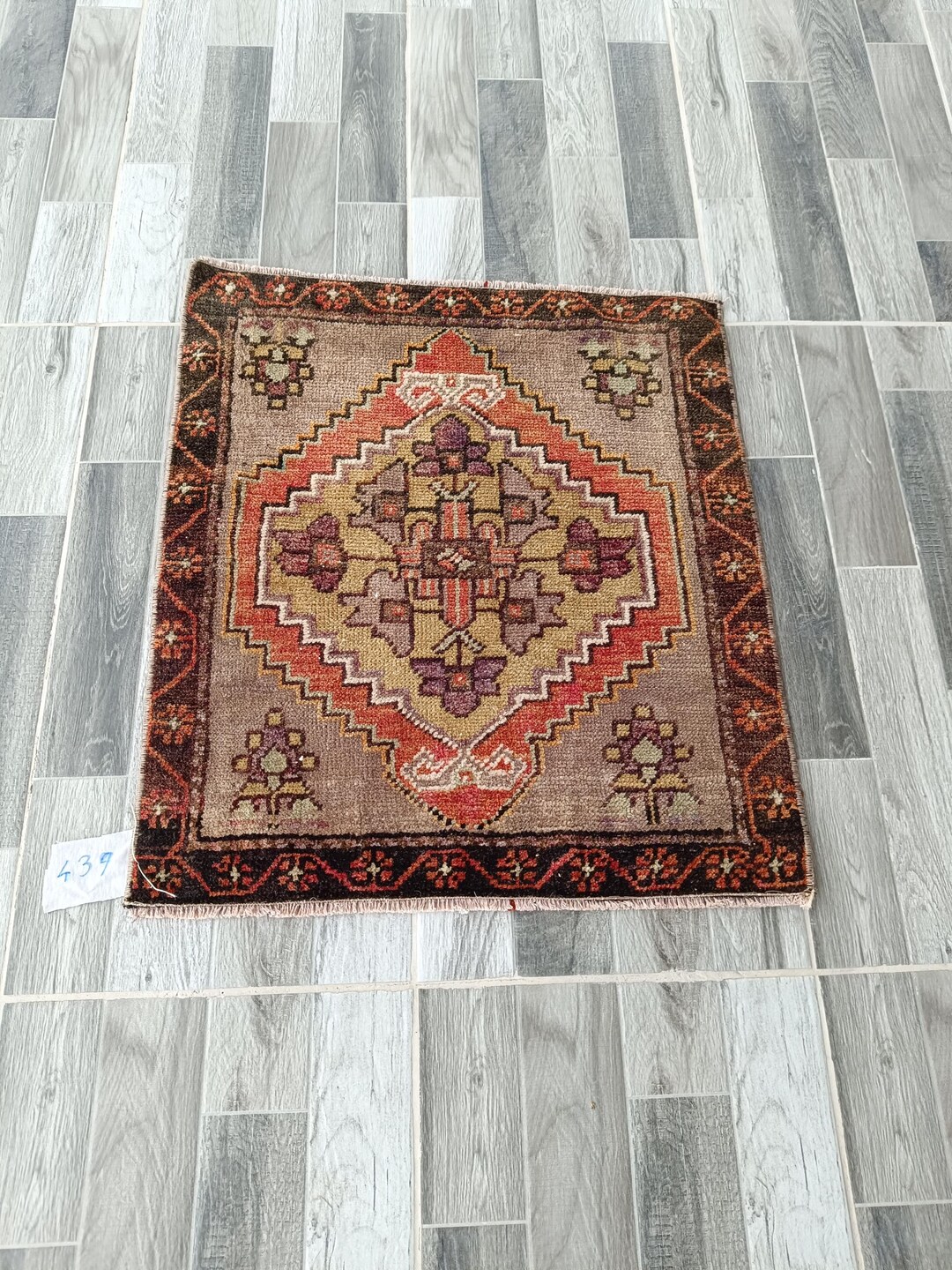 2x2 Rug Mini Rug Square Mini Rug Vintage Rug Small Rug 2x2 Doormat ...