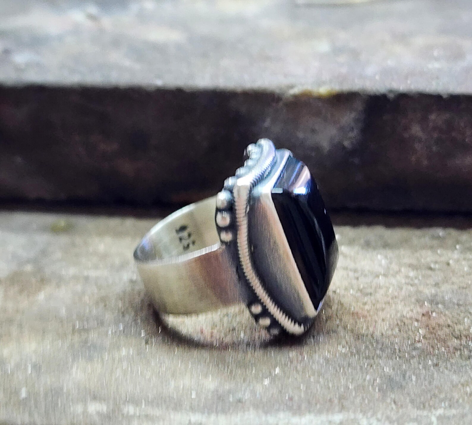 Lucifer Ring, Black Onyx Ring, Sterling Silver Ring Man, Lucifer's ...
