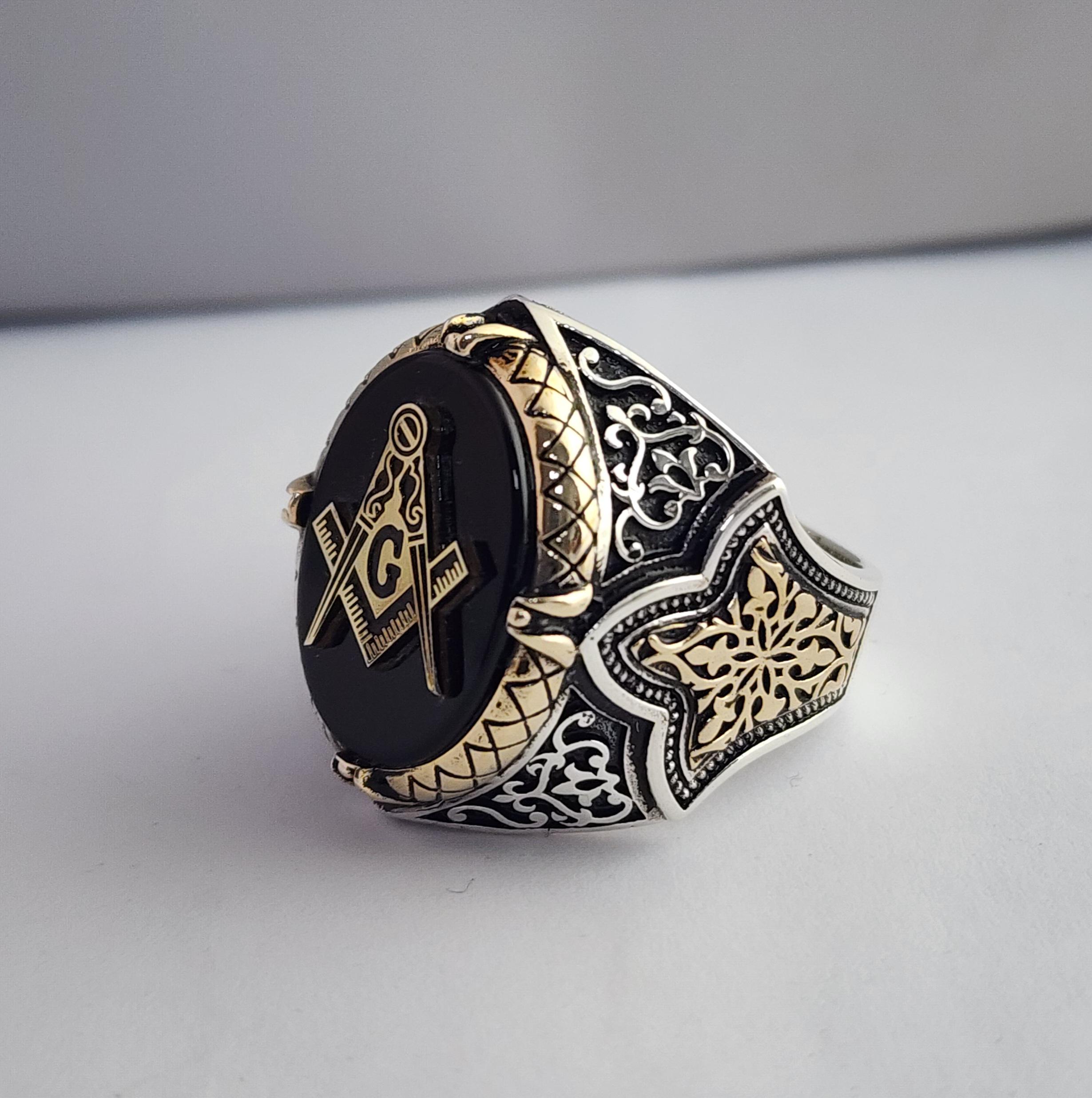 Masonic Rings, Freemason Ring, Mason Rings, Free Mason Ring, Mens ...