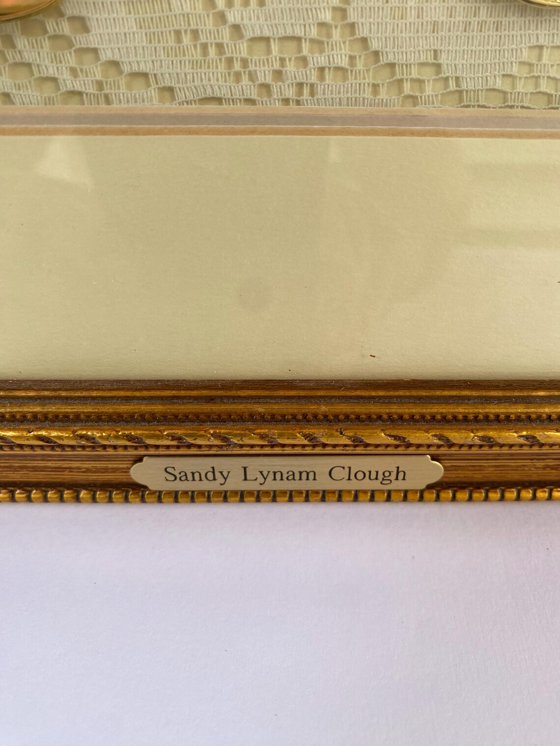 Sandy Lynam Clough Art Print: Gold Spoon, Tea Cup Wreath, Gold Frame - Etsy