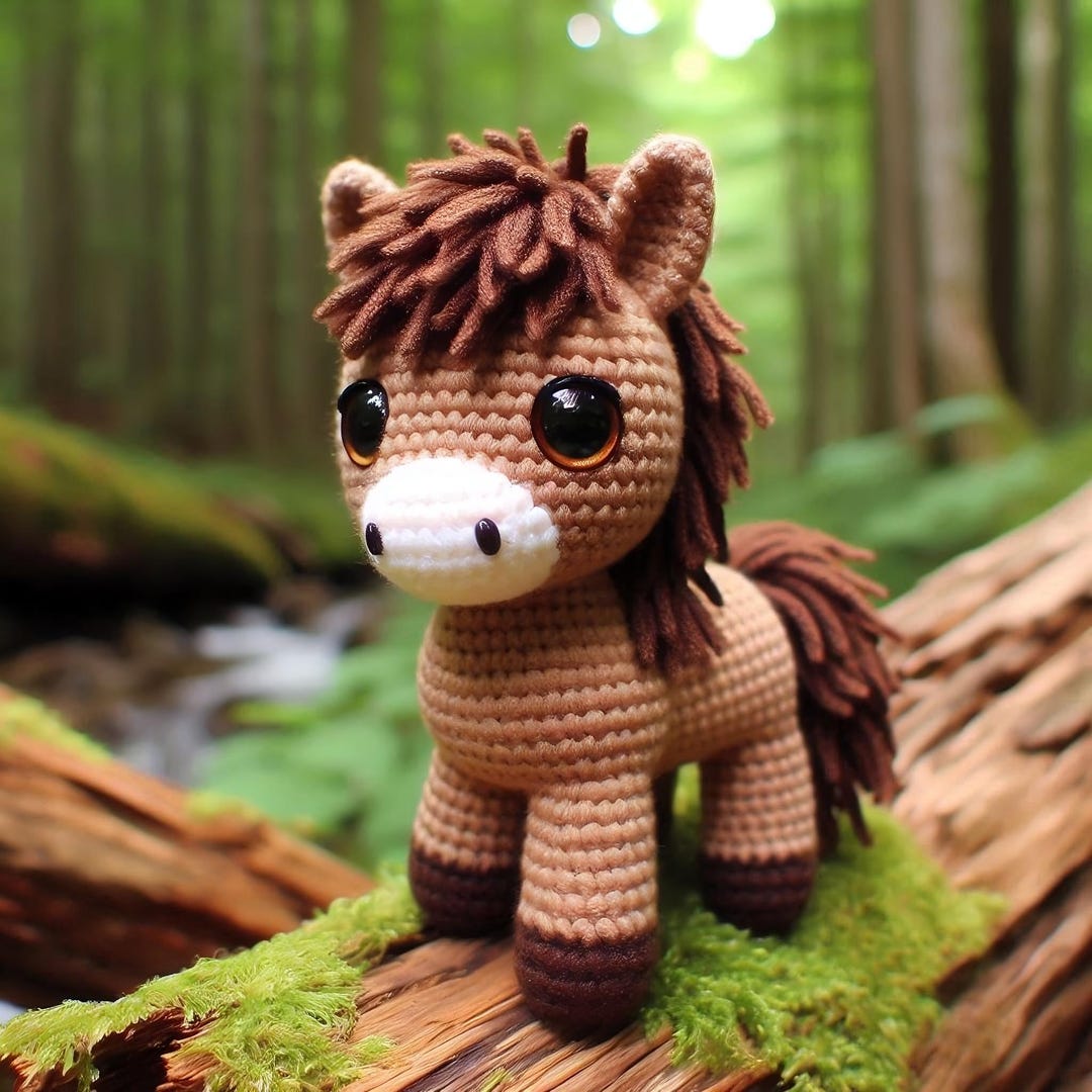 Cute Horse Crochet Pattern, Cute Horse Amigurumi Pattern, DIY Crochet ...