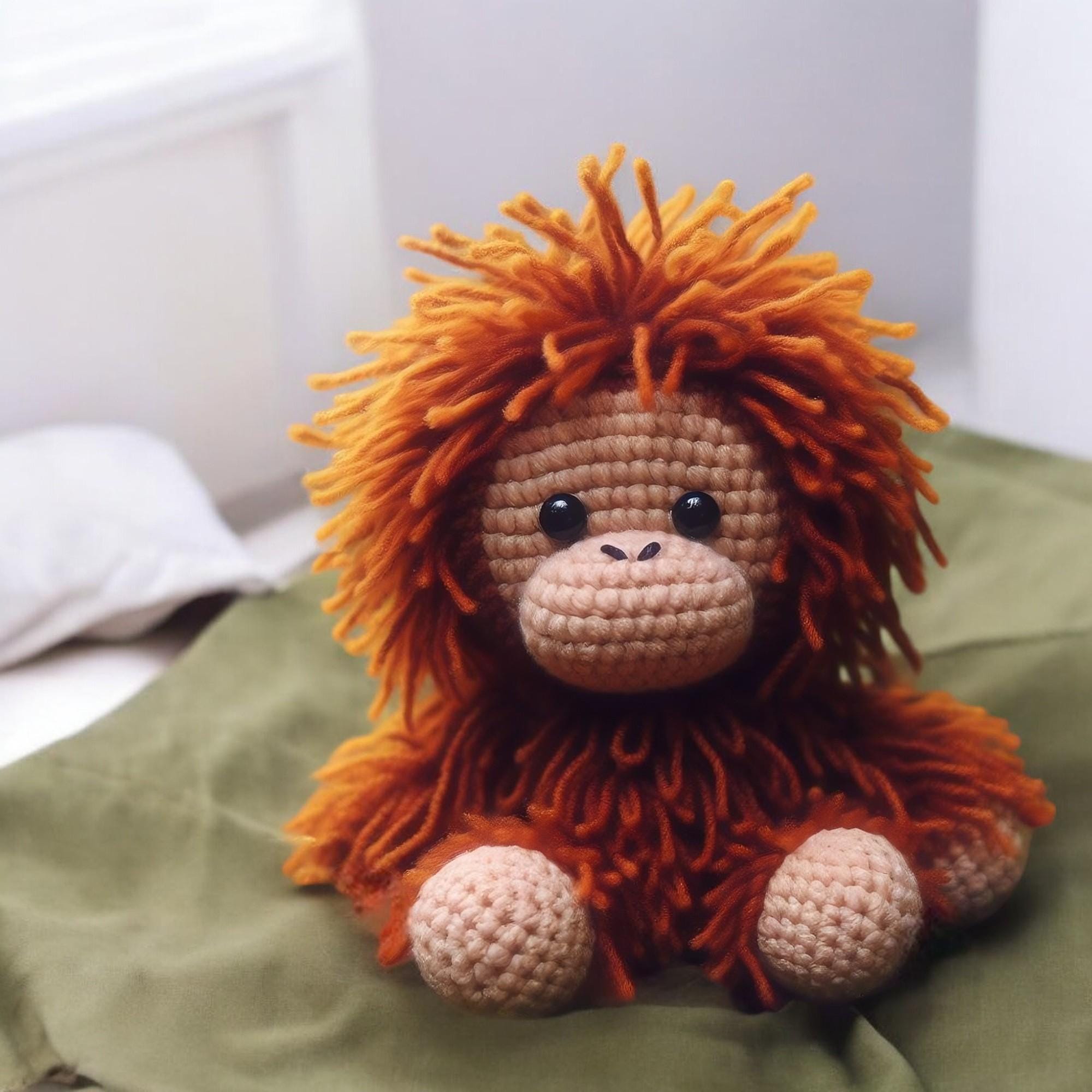 Monkey Crochet Pattern, Cute Monkey Amigurumi Pattern, DIY Crochet ...