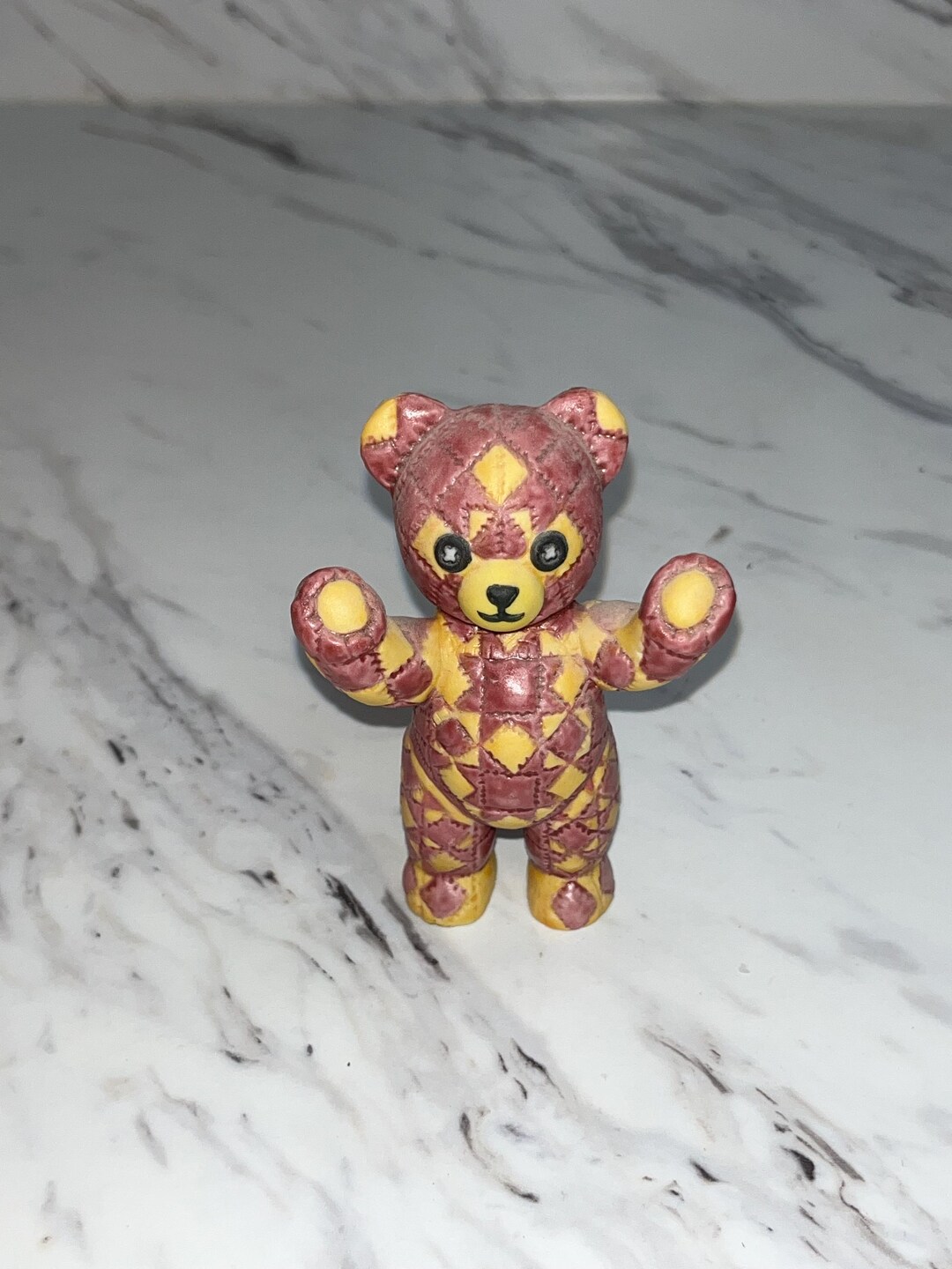Franklin Mint Teddy Bear Figurine Americana Collection Quilted Teddy - Etsy