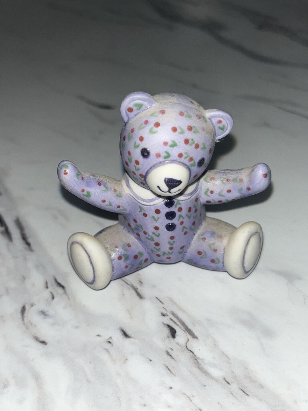 Franklin Mint Teddy Bear Figurine Americana Collection Calico Bear - Etsy