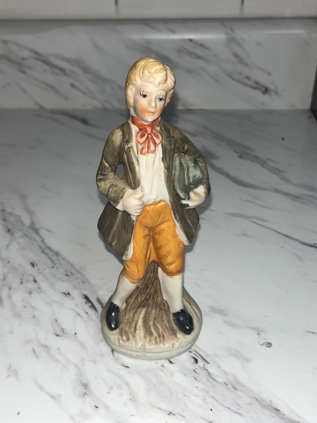 Vintage Bisque Figurine of a Young Man - Etsy