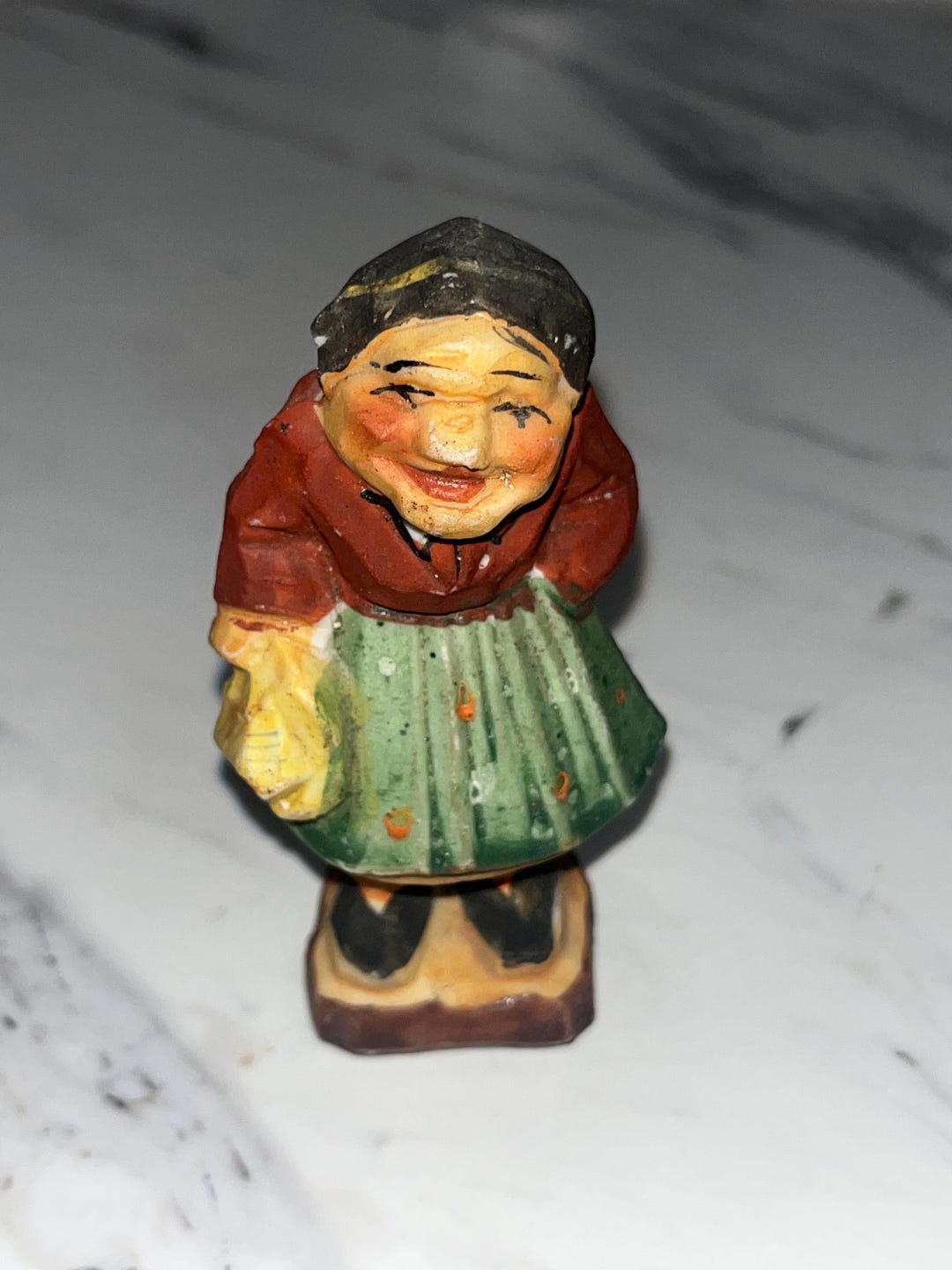 Vintage 1930's Figurine Old Hobo Peasant Woman Japan Folk Art Ceramic ...