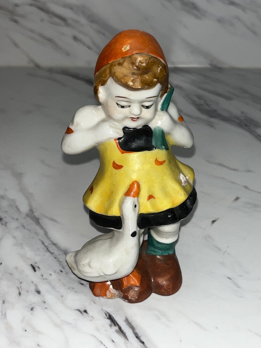 Vintage *occupied Japan* HUMMEL Style Figurine, "goose Girl" - Etsy