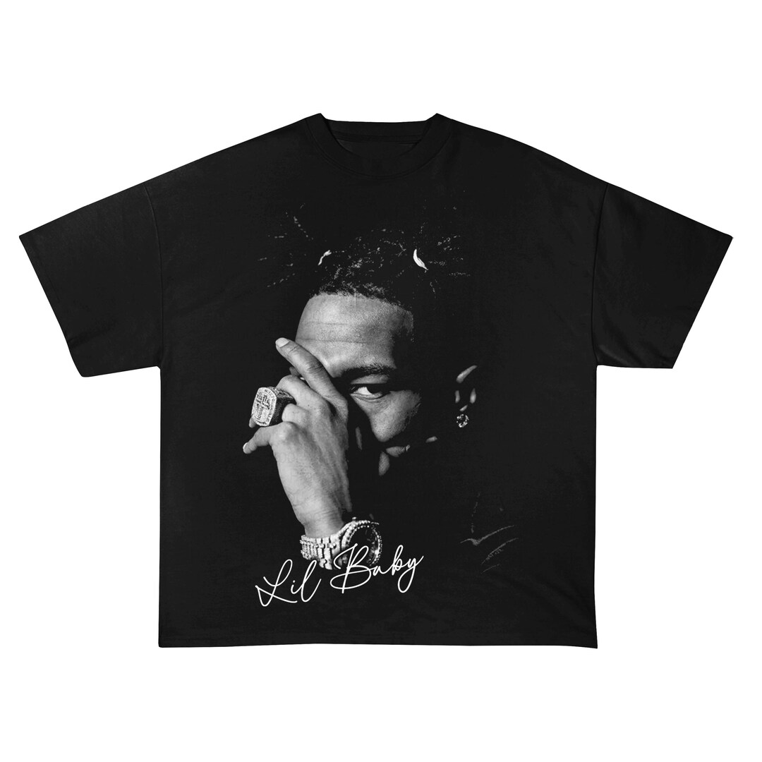 Vintage Rap Tee Lil Baby, Hip Hop Graphic Print T-shirt, Merch T Shirt ...