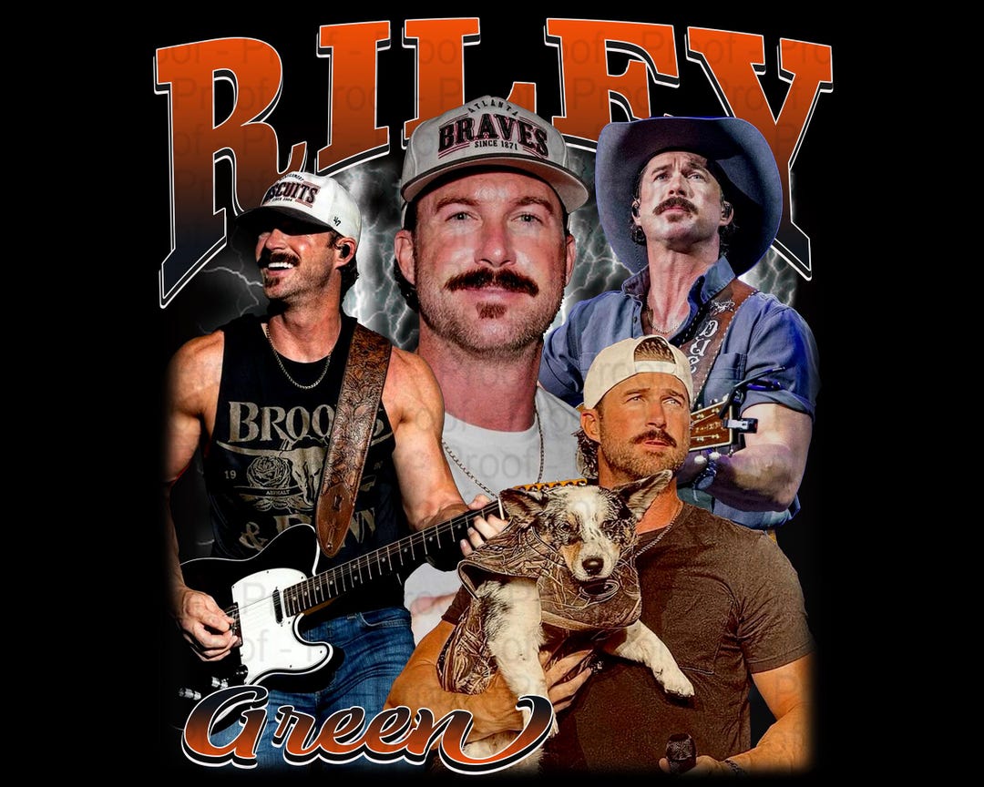 Riley Green Png, Bootleg Tee Design, Ready to Print, Printable Design ...