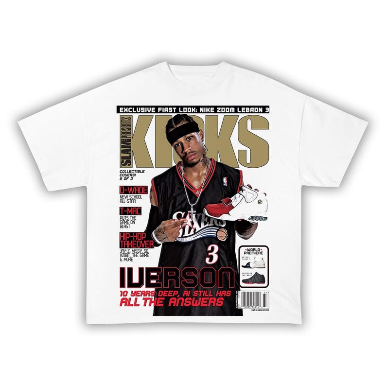 Allen Iverson Shirt, the Answer, Basketball Shirt, Classic 90s Graphic ...