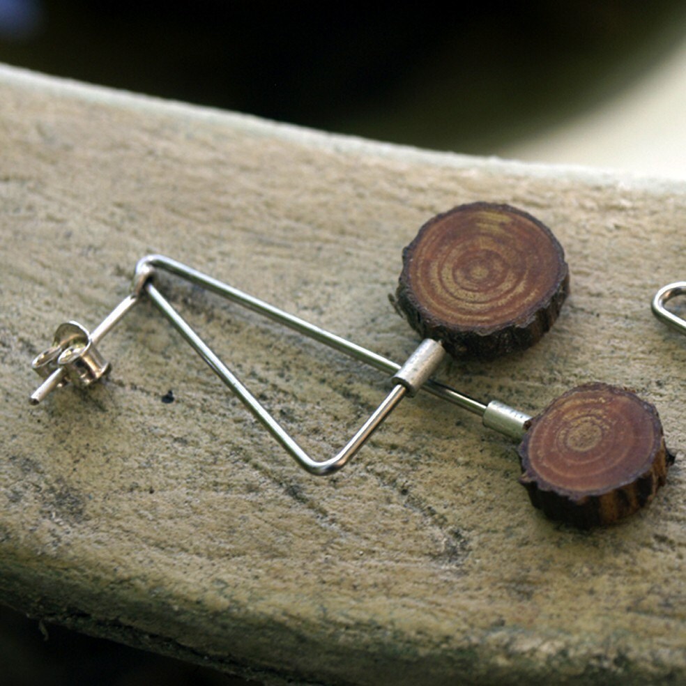 Hypoallergenic Surgical Steel Earrings With Sterling Silver and Pine ...