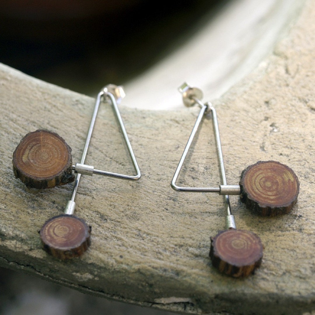 Hypoallergenic Surgical Steel Earrings With Sterling Silver and Pine ...
