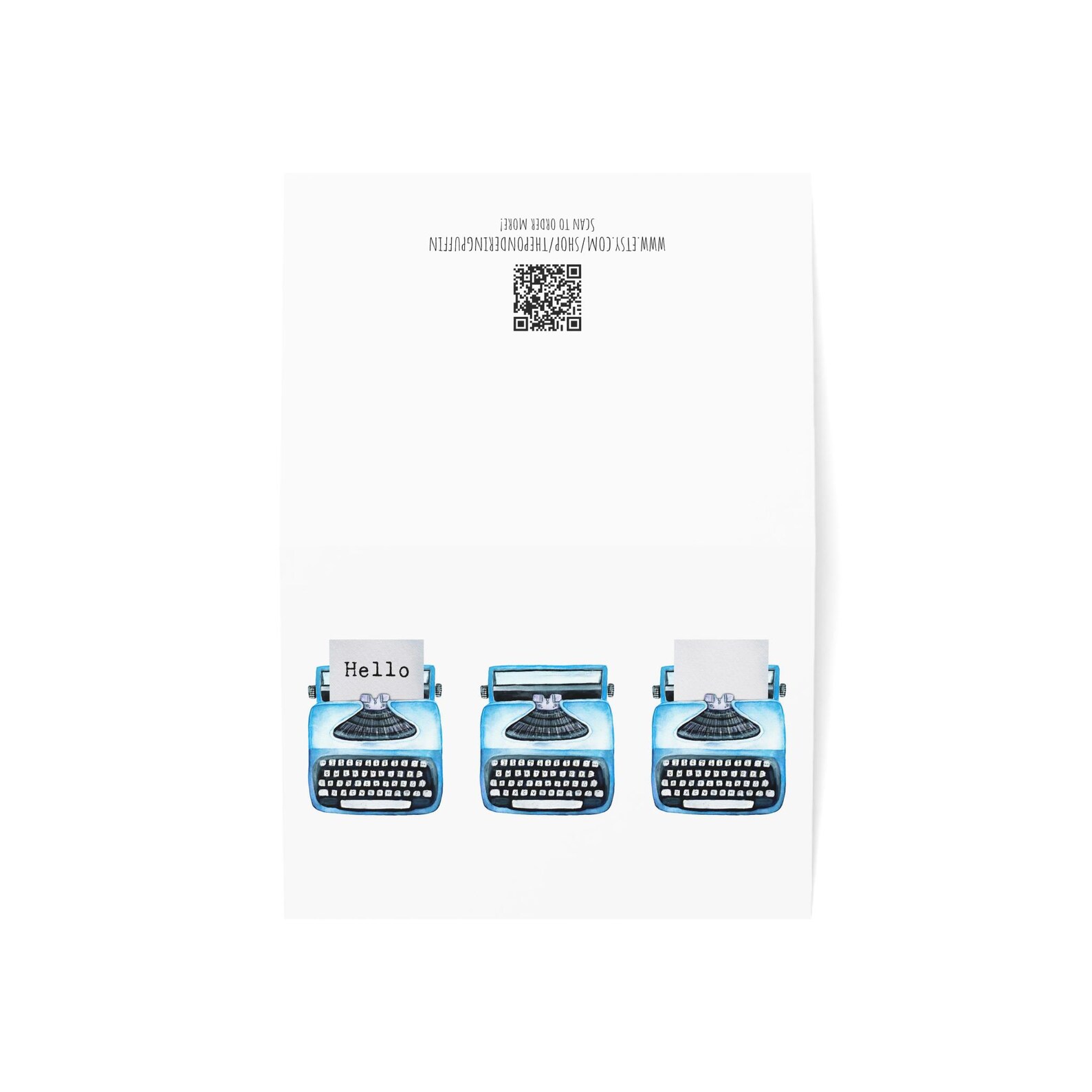 10 Pack Typewriter Greeting Cards With Envelopes 5x7, Note Cards Thank ...