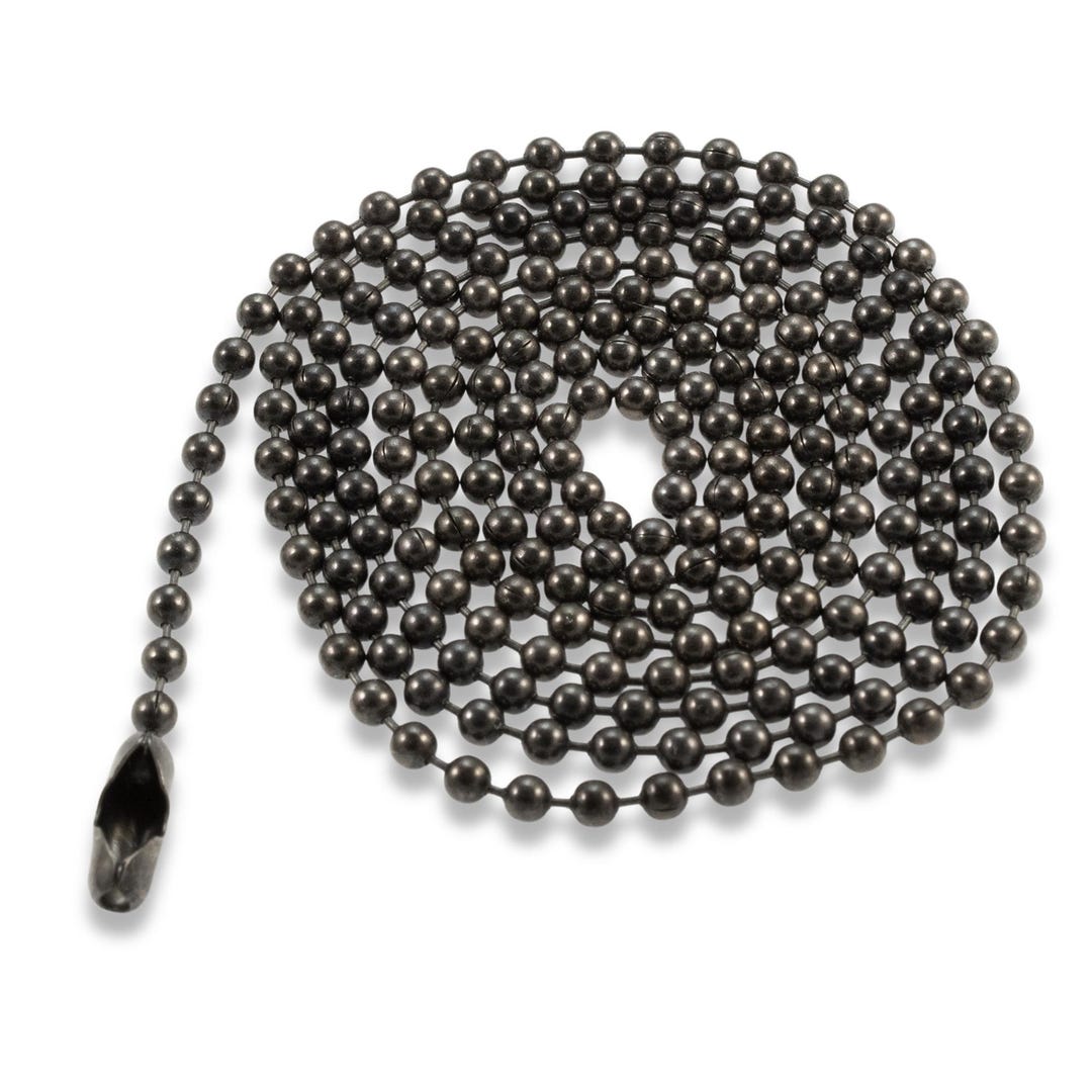 Gunmetal Stainless Steel Ball Chain Necklace, 30" Customizable Jewelry ...