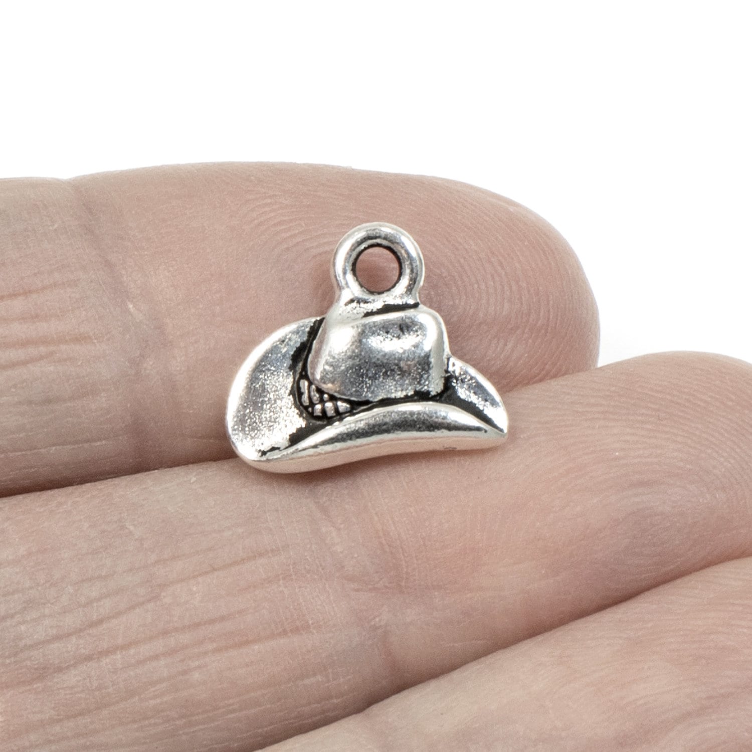 Silver Cowboy Hat Charms Western Rodeo Farm Charm 4/Pkg | Etsy