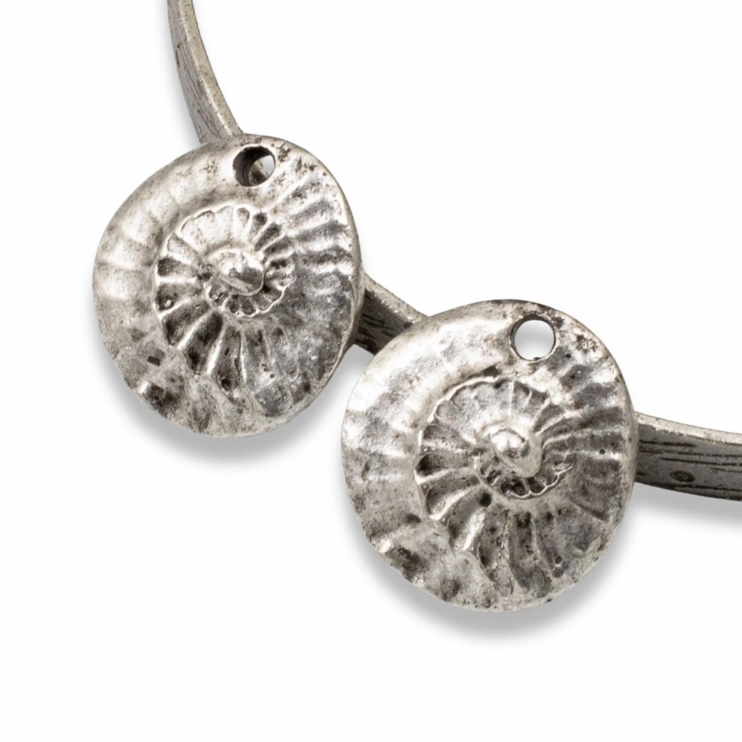 2-pack Nature-inspired Silver Fossil Charms for Geology Enthusiasts and ...