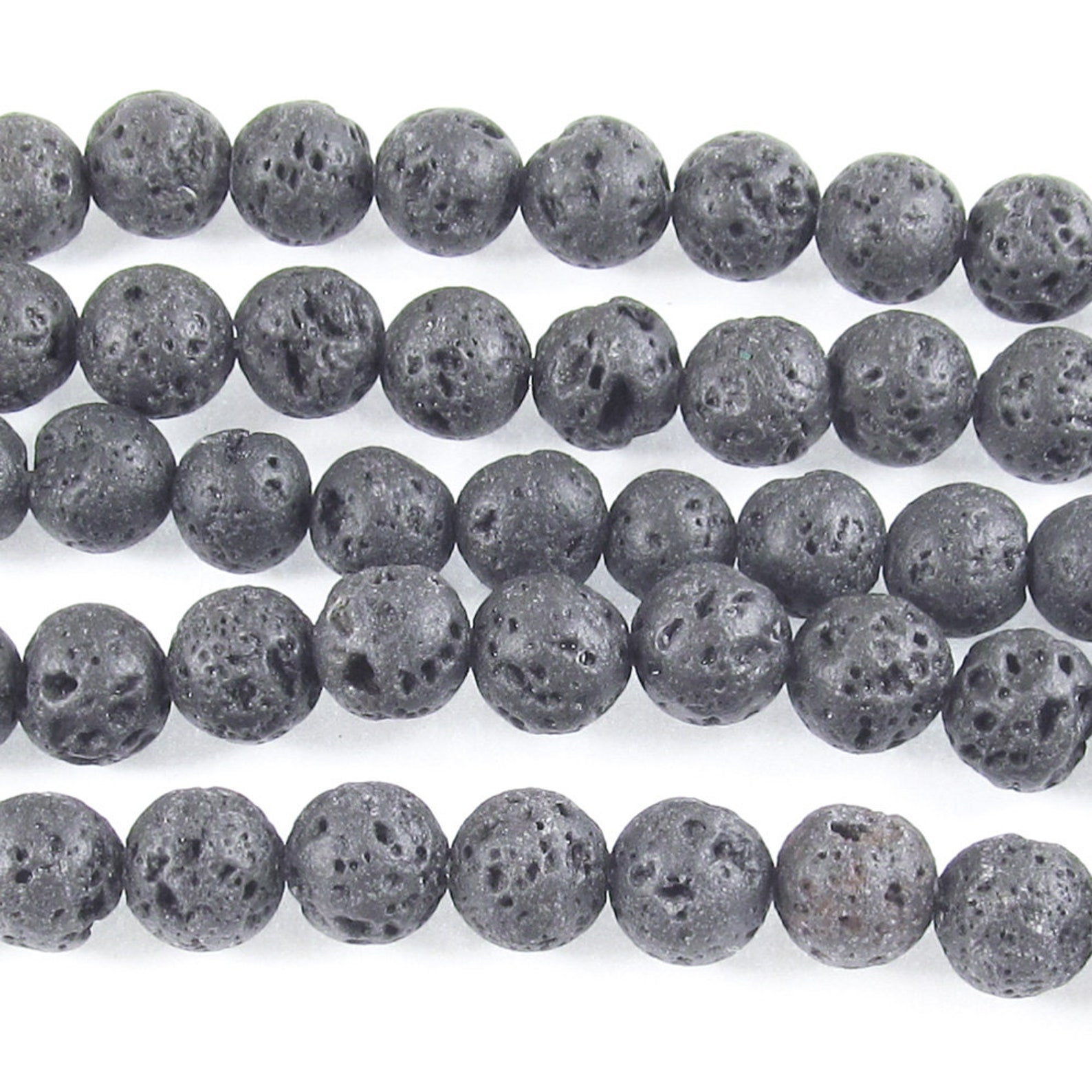 Black Lava Rock Beads 8mm Round Volcano Beads 15 - Etsy
