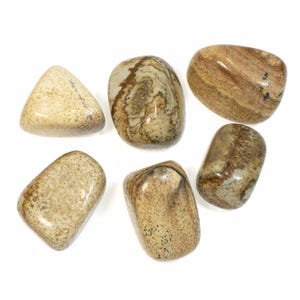 Picture Jasper Tumbled Stones: 5-pack Earthy Tones for Jewelry, Home ...