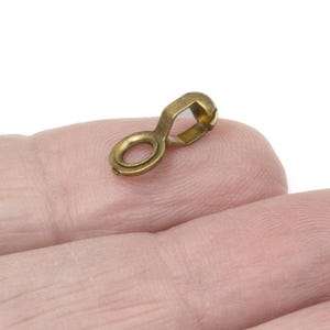 50 Antique Brass Ball Chain Fan Pull Loop Connectors - DIY Ceiling ...