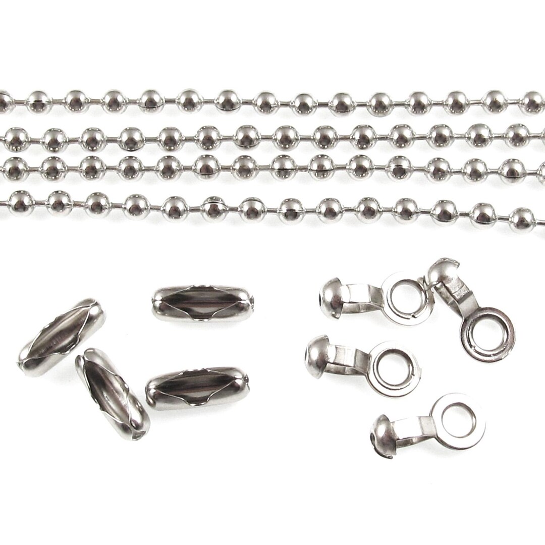 DIY Ceiling Fan Pull Set With Ball Chain and Connectors, Silver-nickel ...