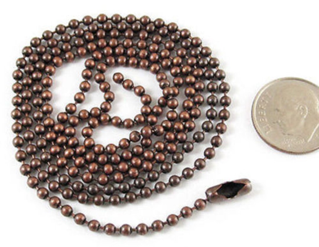 30 Mystic Red Stainless Steel Ball Chain Necklace, Tierracast - Etsy