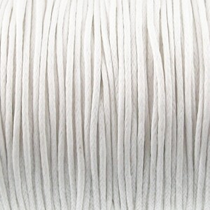 White 1mm Waxed Cotton Cord 70 Meters Versatile String for Jewelry ...